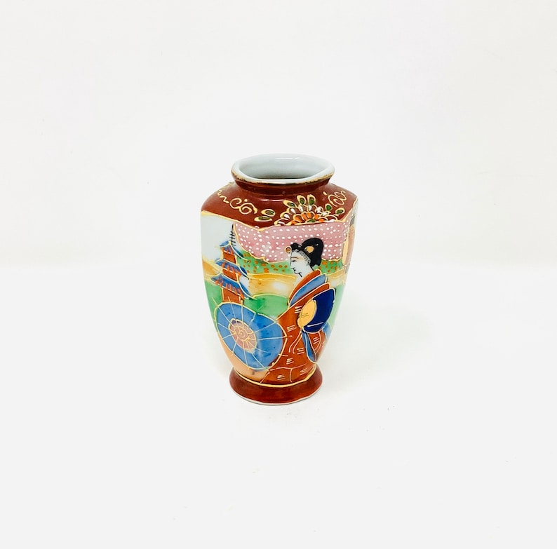 Japanese Porcelain Geisha Vase - Mid Century - Etsy