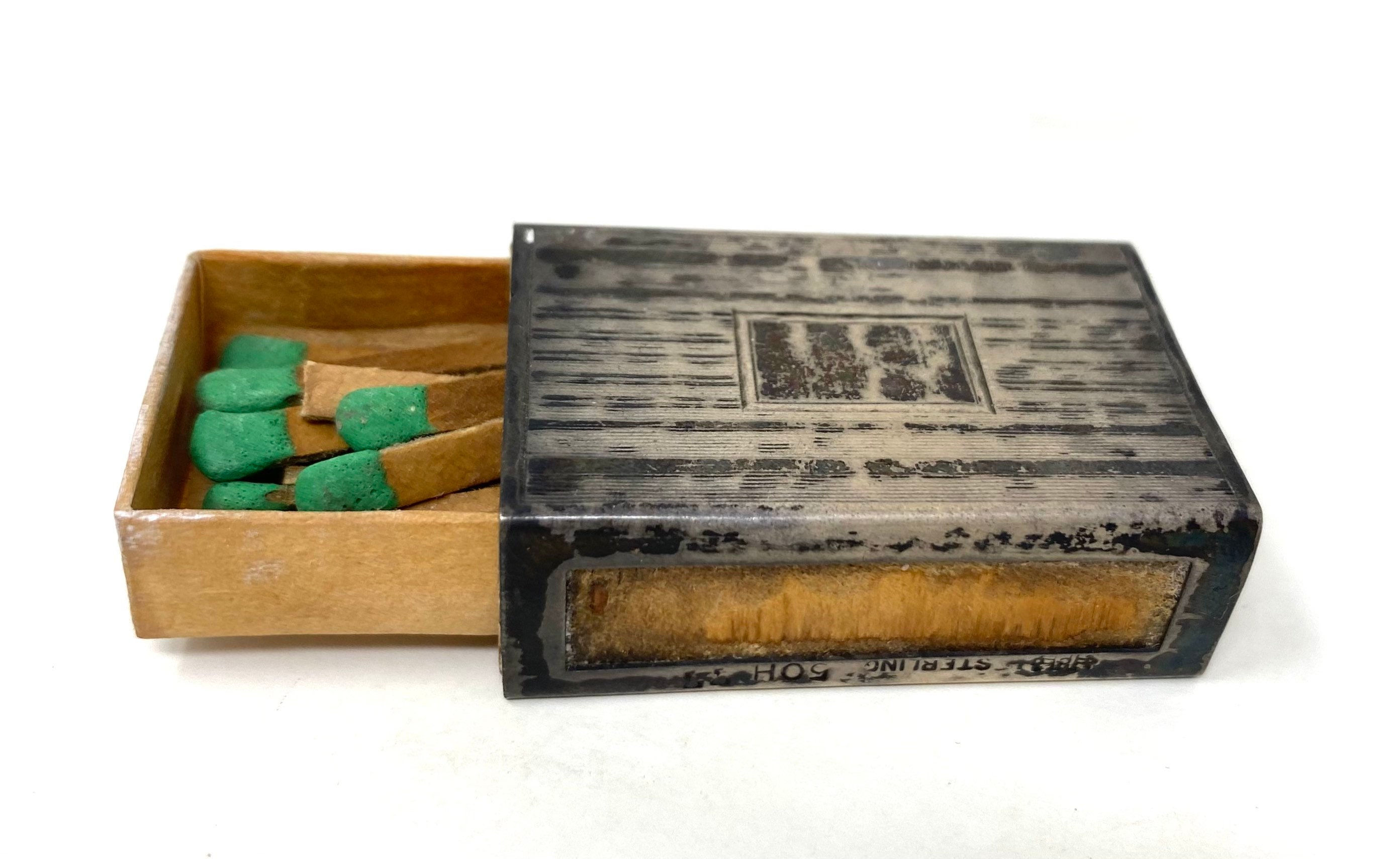 Sterling Silver Matchbox With Matches - Circa 1920-1940 - Etsy