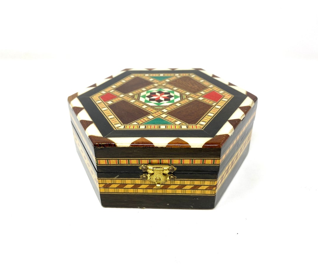 Inlaid Wooden Marquetry Box - Made in Spain - Etsy