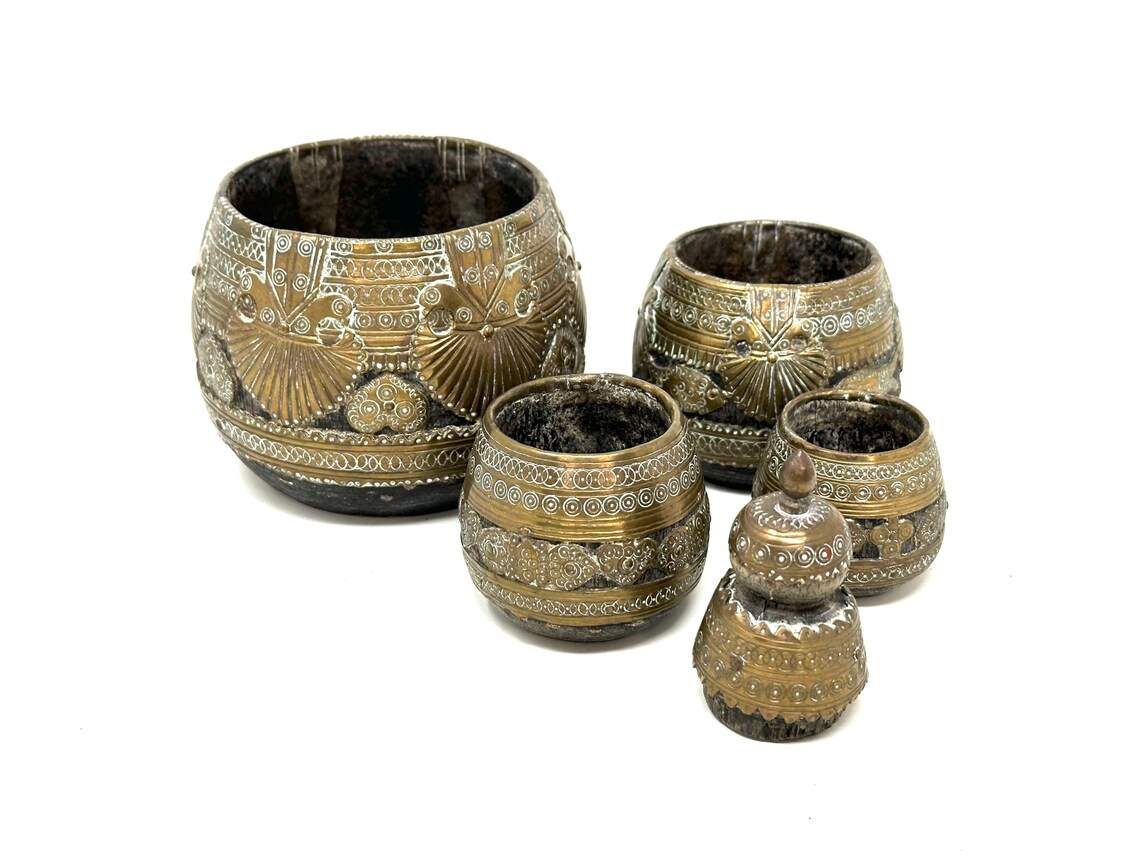 Antique Indian Suri Sherpai Bowl Set - Etsy