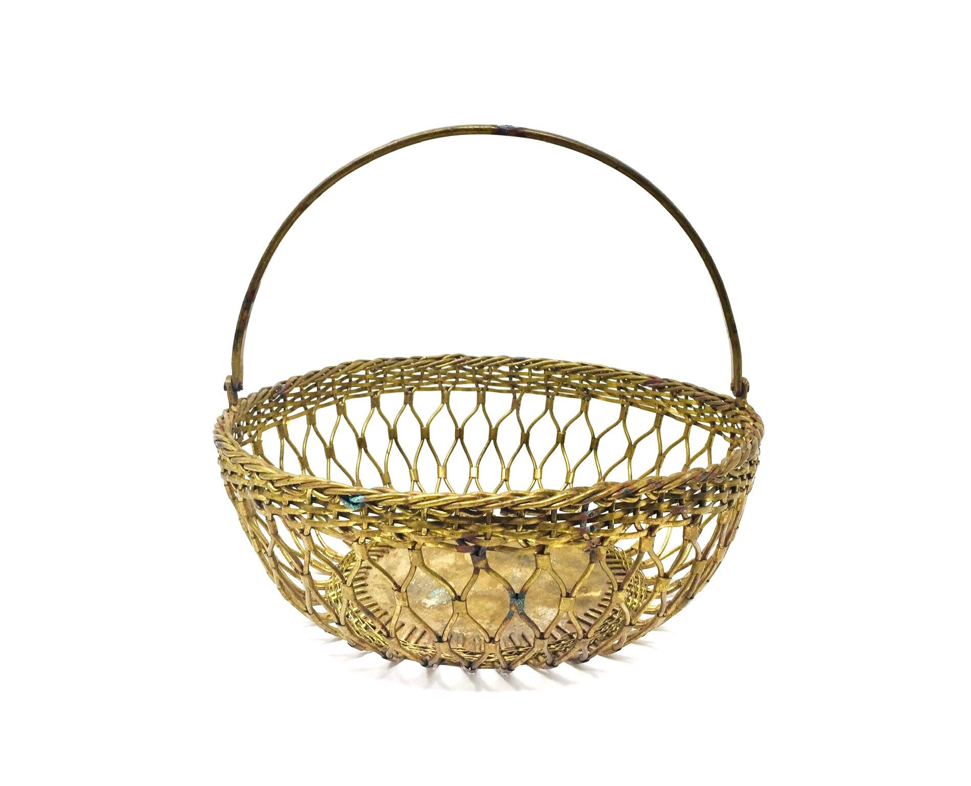 Mid-century Brass Basket - Vintage 1960s - Etsy