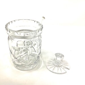 Vintage Crystal Jam Jar With Spoon - Etsy