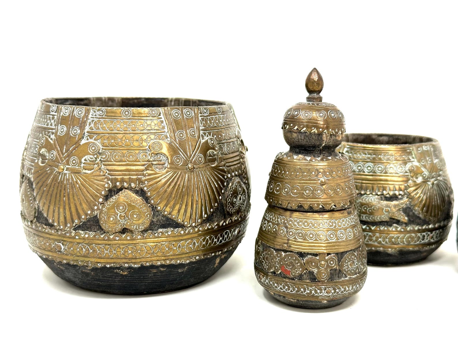 Antique Indian Suri Sherpai Bowl Set - Etsy