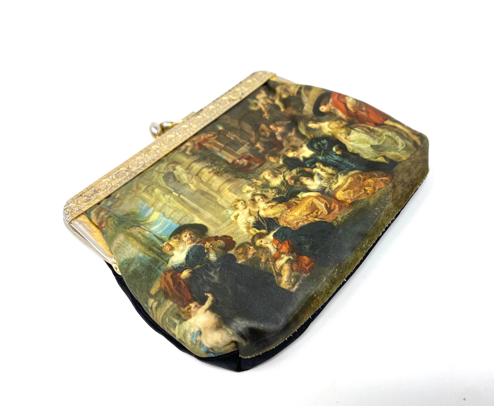 Garbo Satin Coin Purse Made in Italy Circa 1960 - Etsy