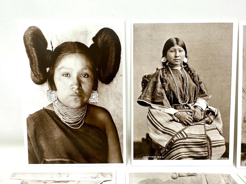 Azusa Vintage Postcards of Native American Women - Lot of 8 - Etsy