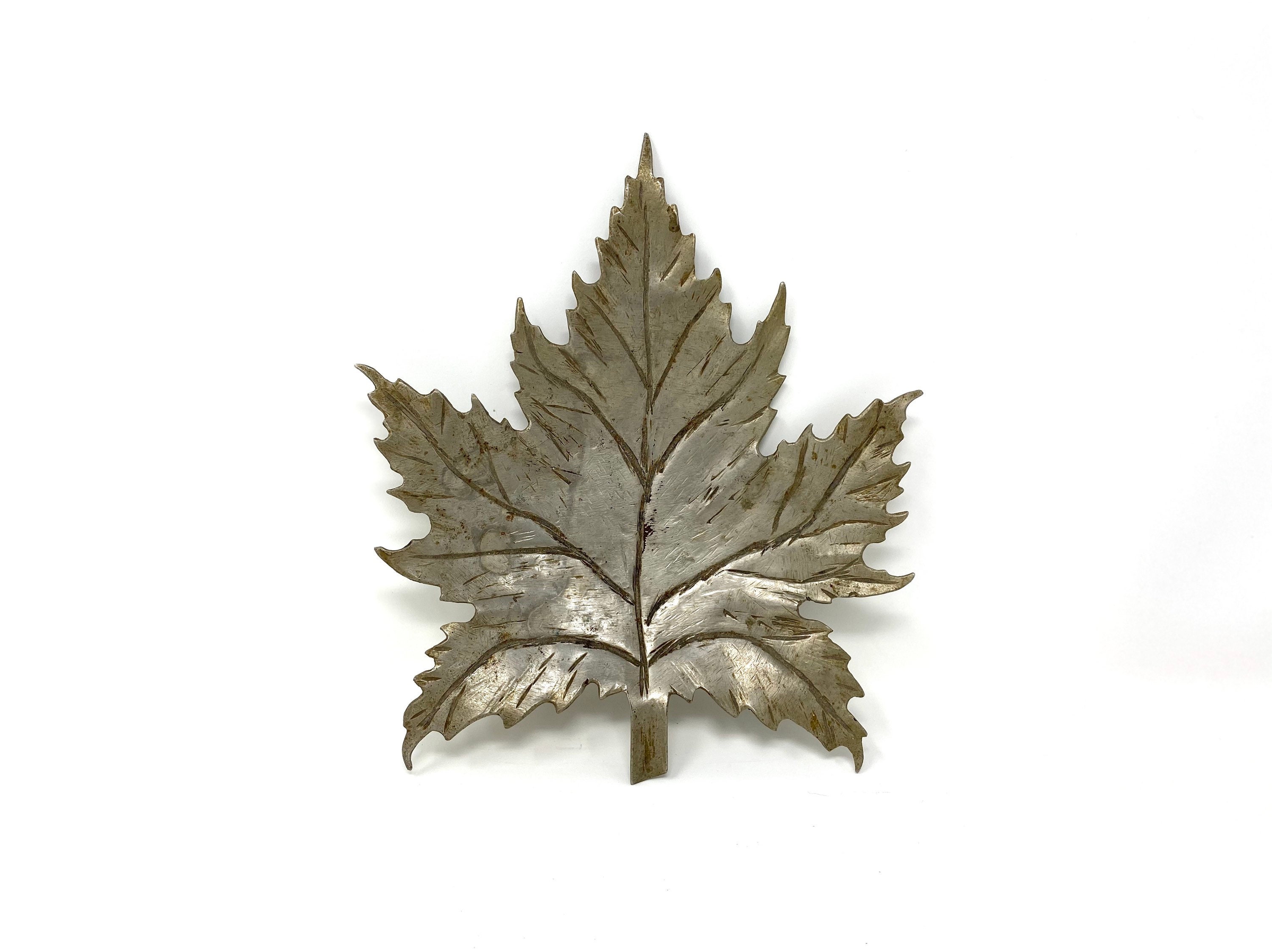 Vintage Silver Plated Maple Leaf Tray - Artist Signed - Etsy