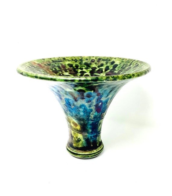 Vintage Alex Long Raku Pottery Vase | Etsy