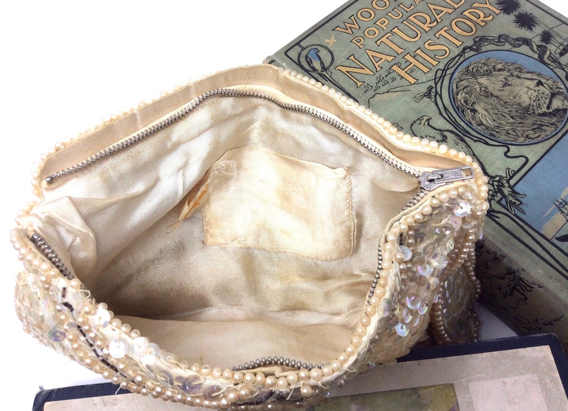 Vintage 1950s Handmade Sequined Clutch Debbie Japan - Etsy