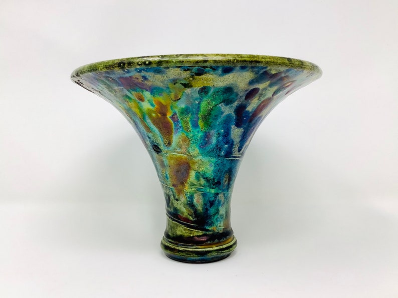 Vintage Alex Long Raku Pottery Vase - Etsy