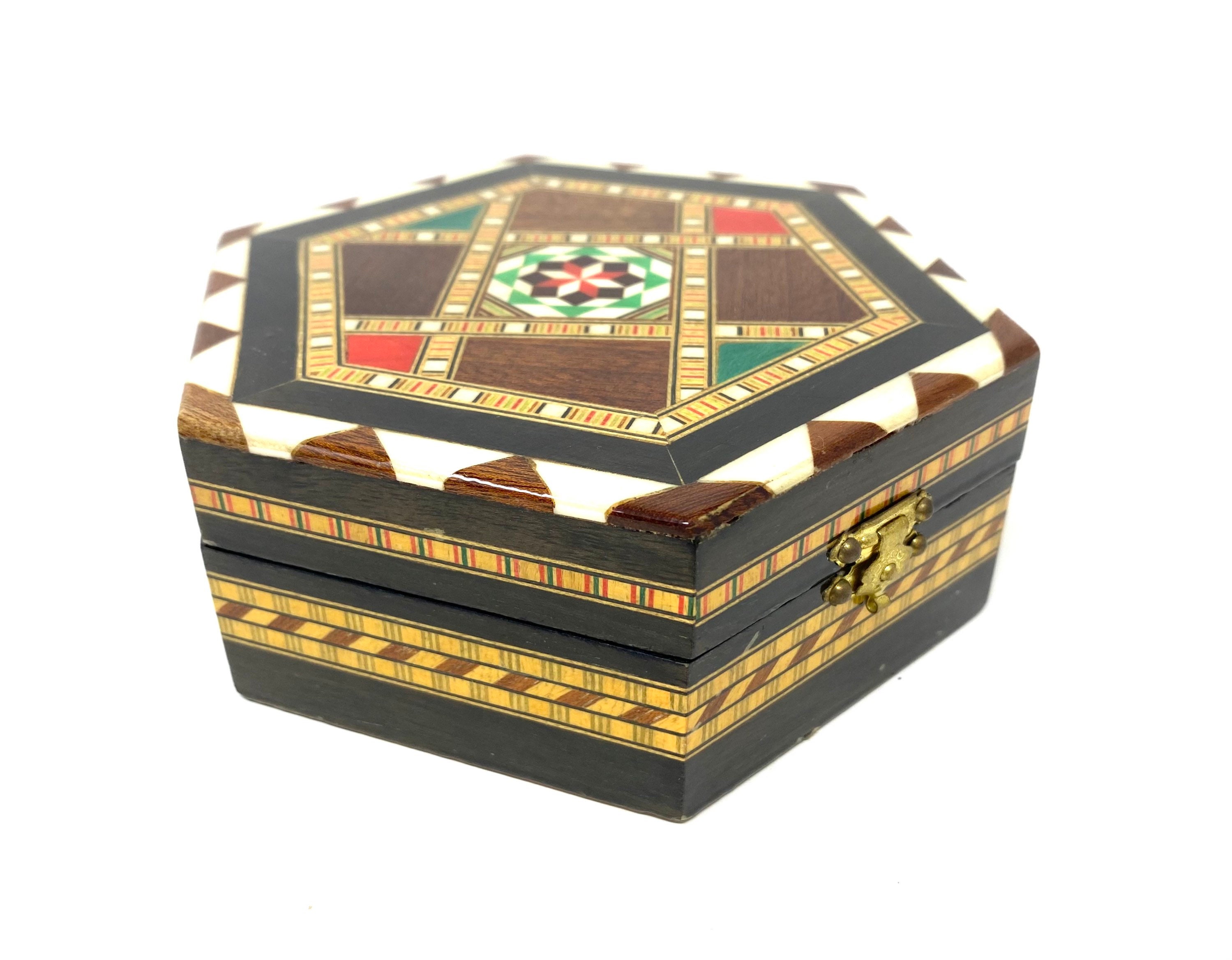 Inlaid Wooden Marquetry Box - Made in Spain - Etsy