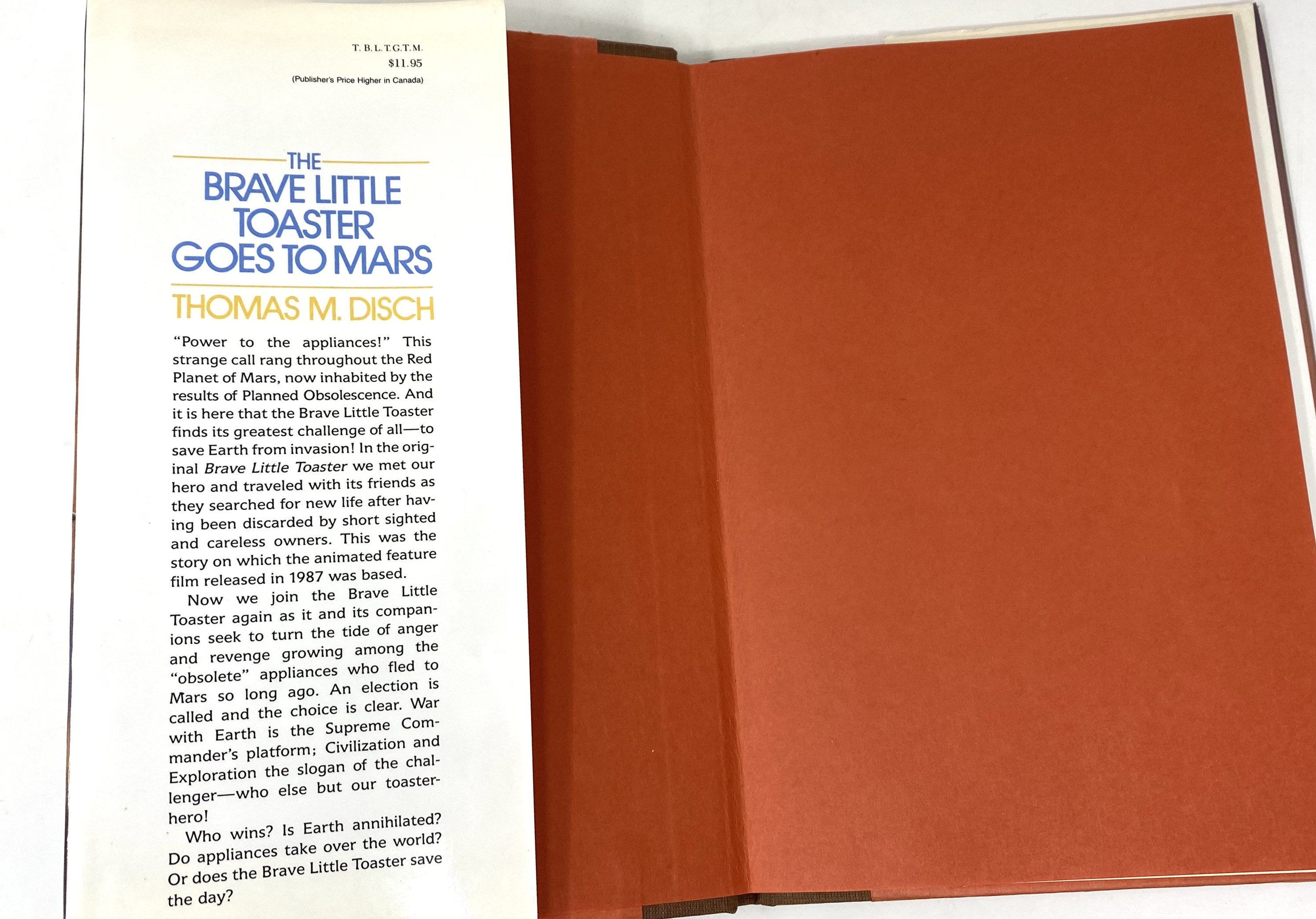 The Brave Little Toaster Goes to Mars First Edition Hardback - Etsy