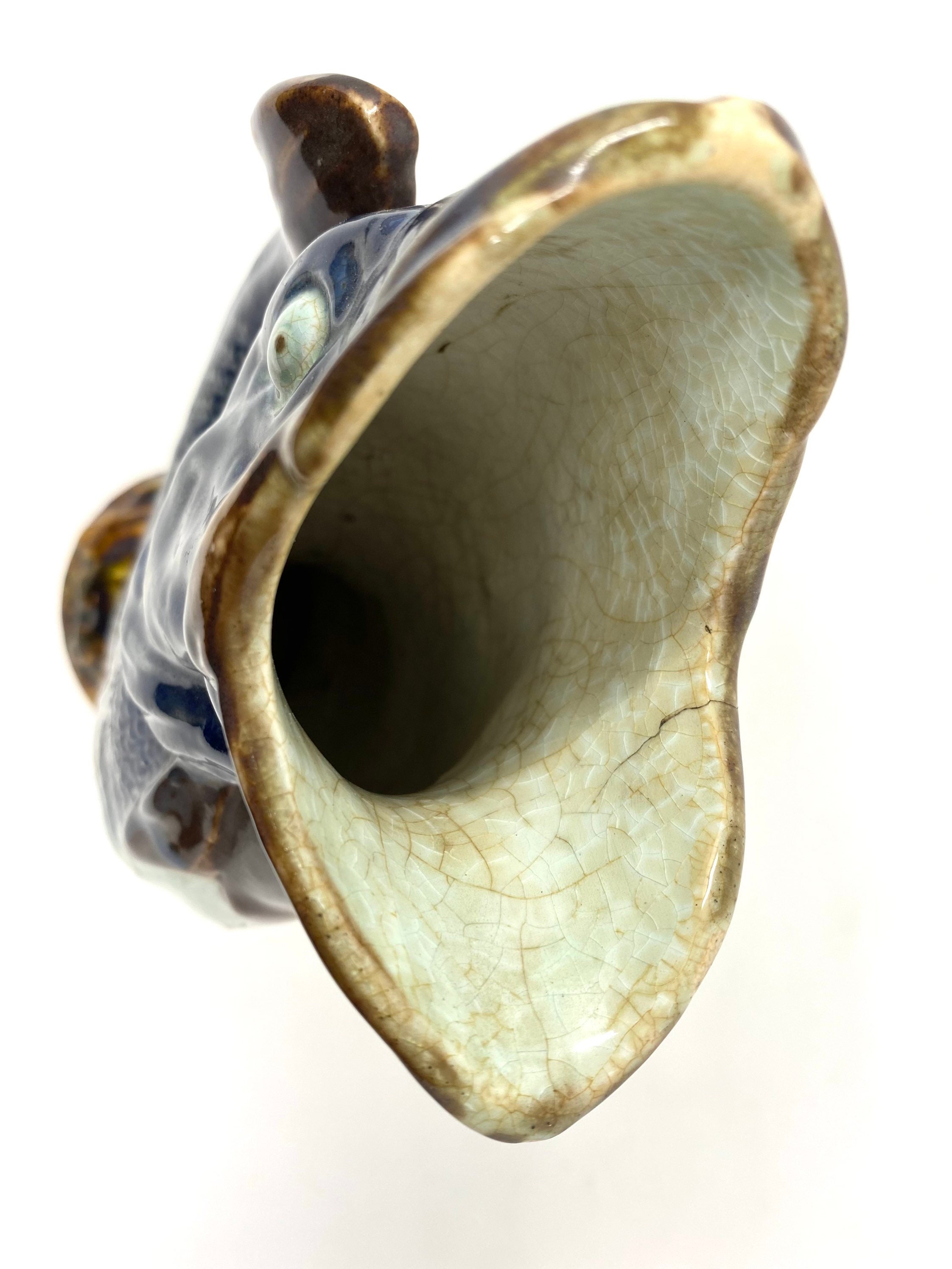 Antique Majolica Gurgling Fish Pitcher - Etsy