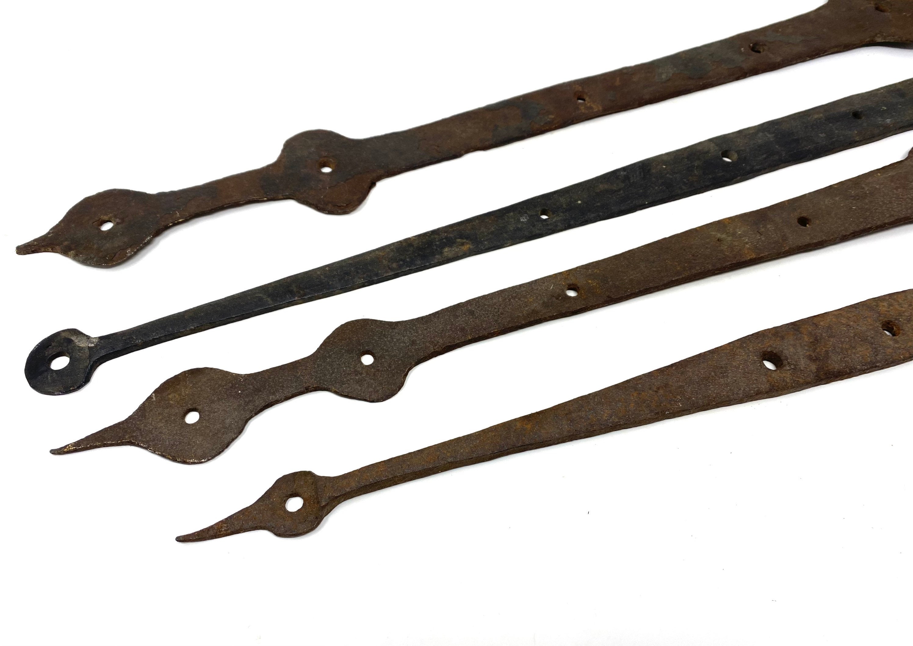 Antique Hand Forged Strap Hinges - Etsy