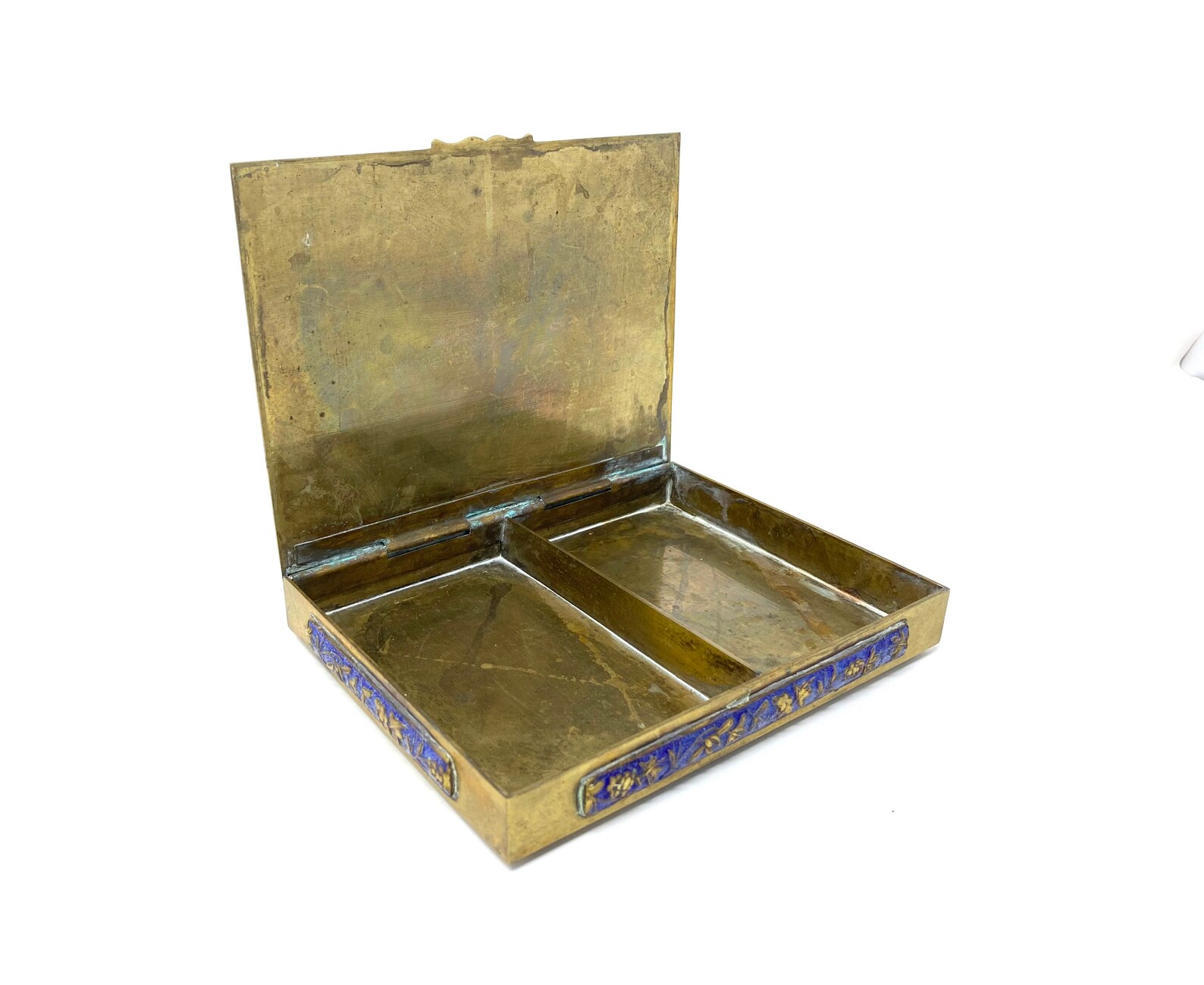 Chinese Brass and Enamel Box Mid Century - Etsy