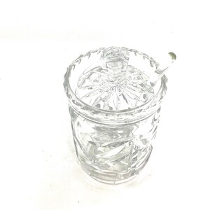 Vintage Crystal Jam Jar With Spoon - Etsy