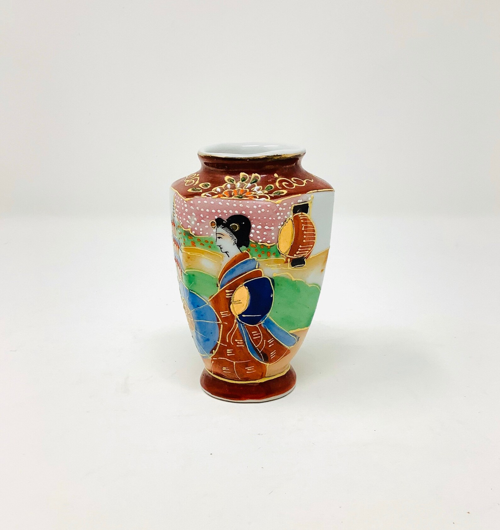 Japanese Porcelain Geisha Vase - Mid Century - Etsy