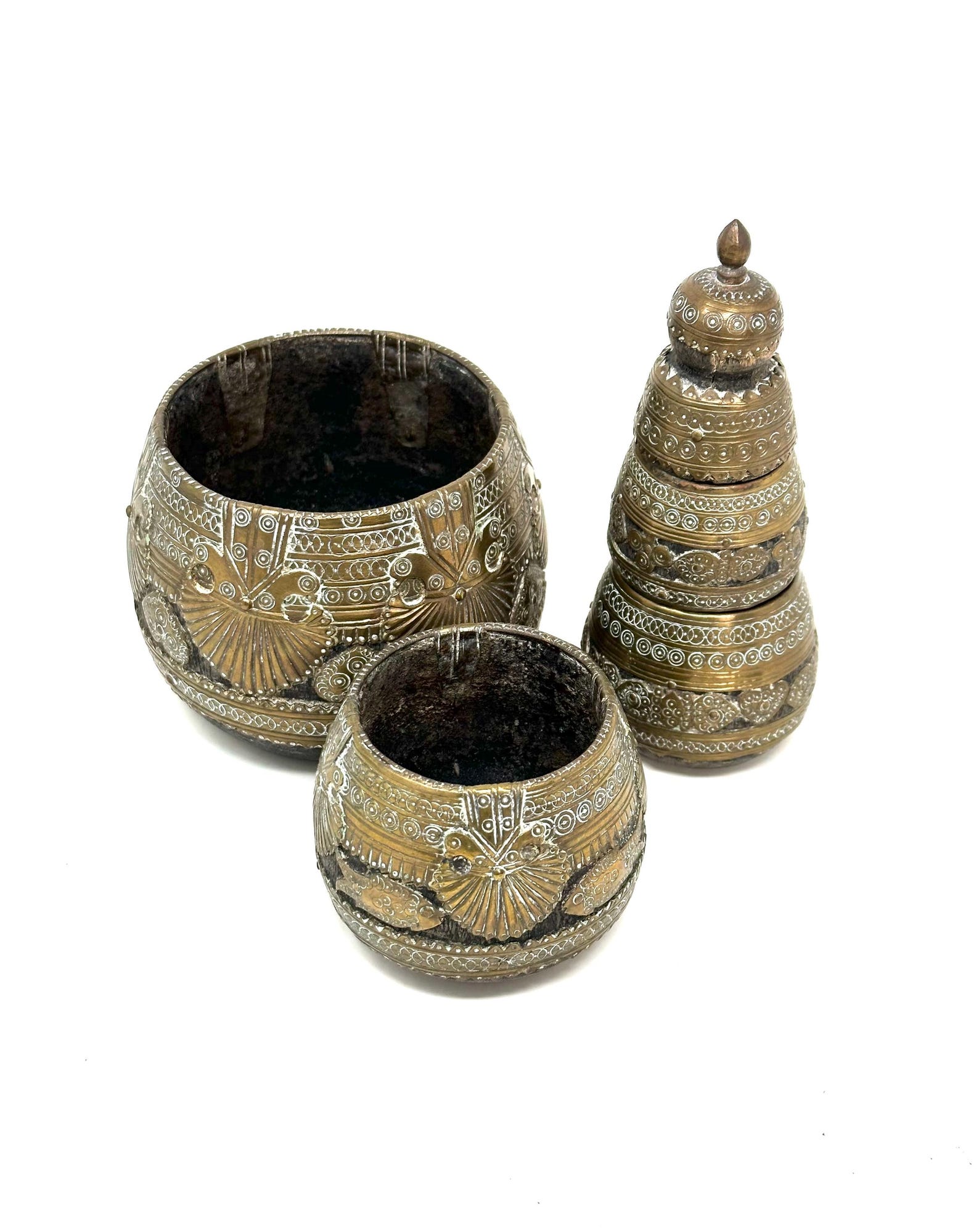 Antique Indian Suri Sherpai Bowl Set - Etsy