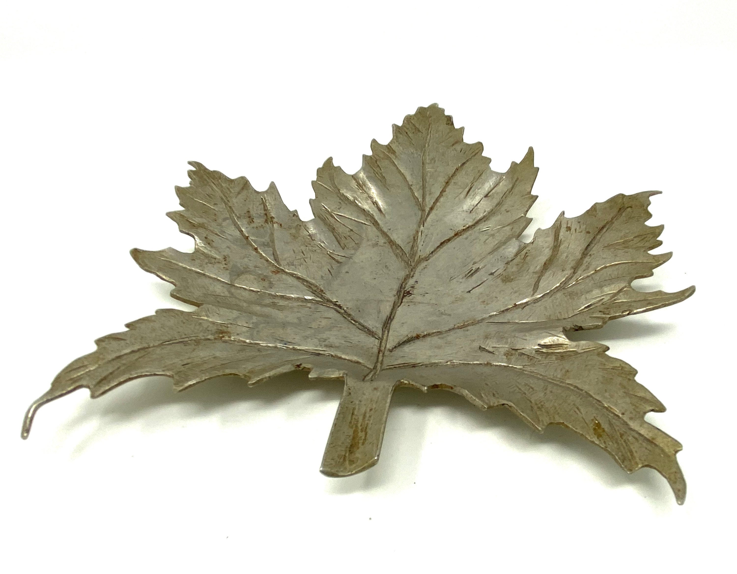 Vintage Silver Plated Maple Leaf Tray - Artist Signed - Etsy