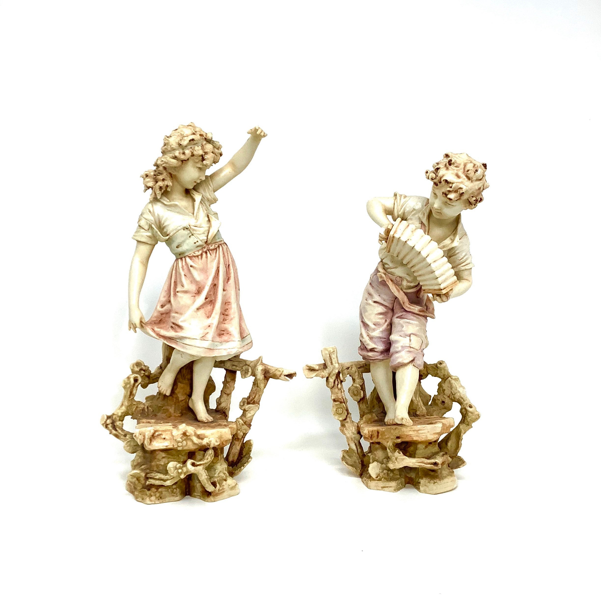 Rstk Turn Teplitz Bohemia Antique Porcelain Figures - Set of 2 - Made ...