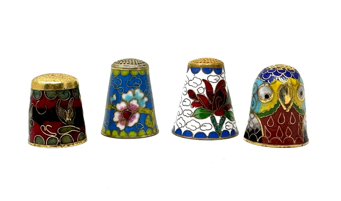 Vintage Thimble Collection - 42 Thimbles With Display - Etsy