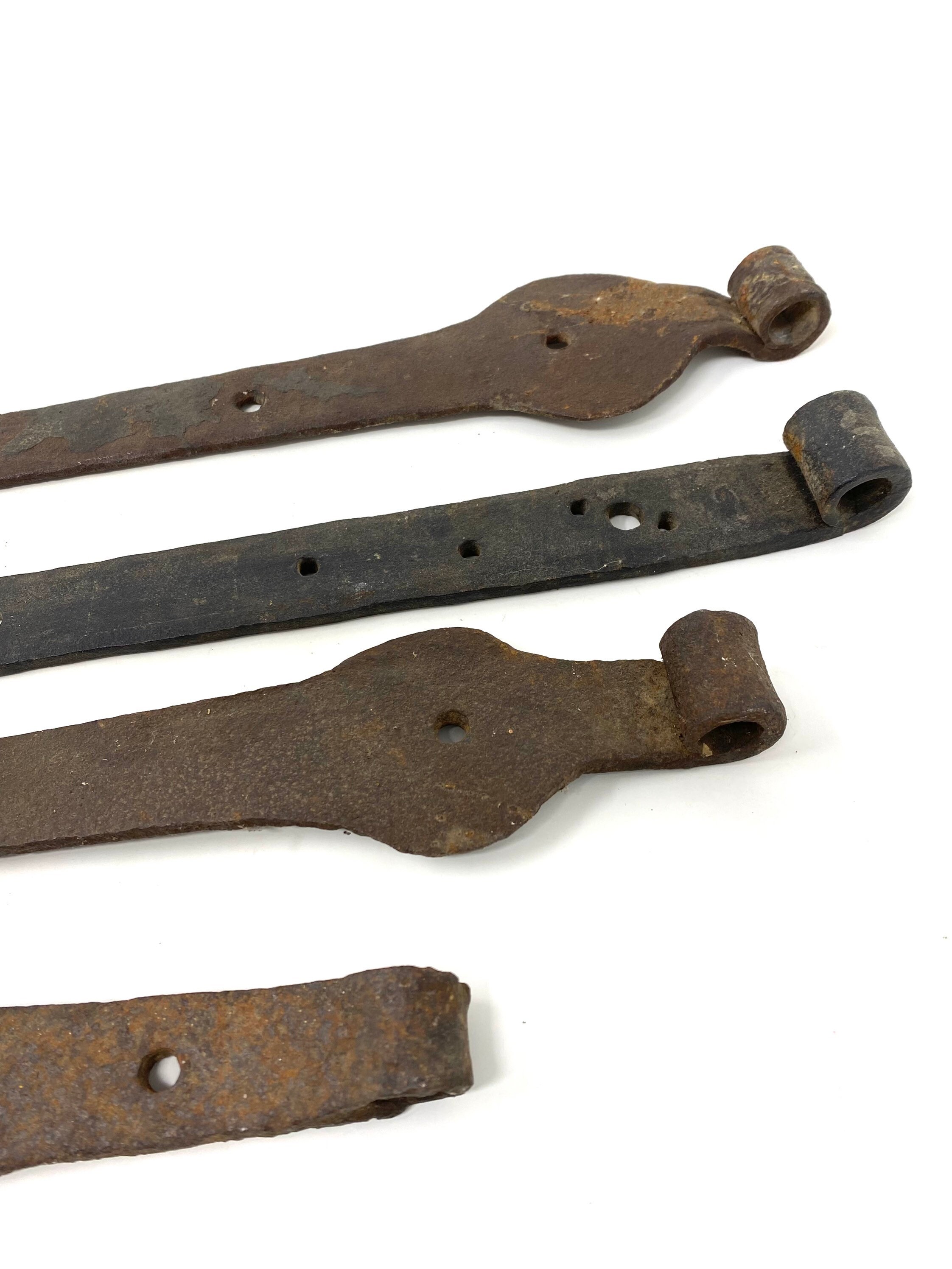 Antique Hand Forged Strap Hinges - Etsy