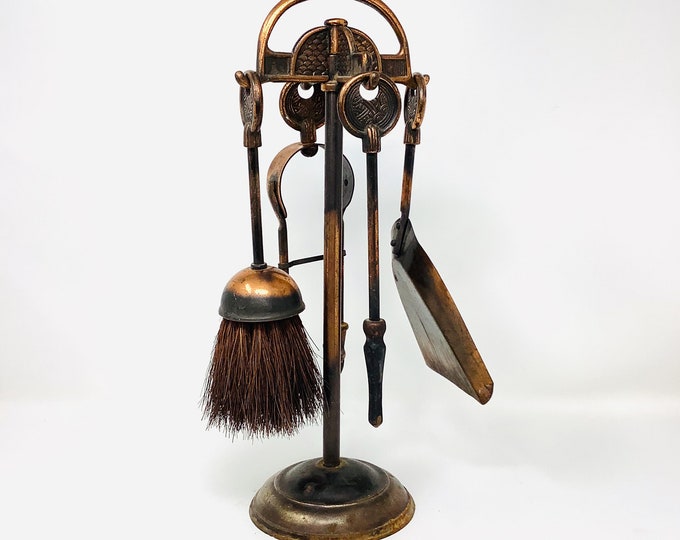 Vintage Fireplace Tool Set - Copper Finish - Circa 1940-1960 - Etsy
