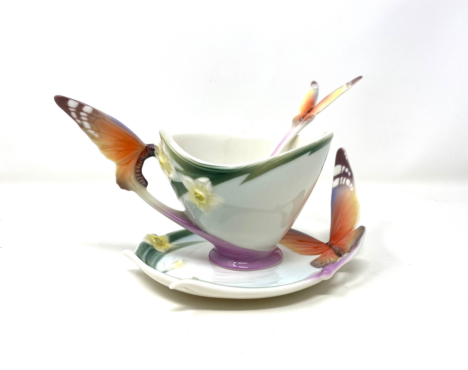 Franz Porcelain Butterfly Teacup and Saucer - Etsy