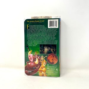 The Lion King VHS Tape - Walt Disney Masterpiece Collection - Etsy