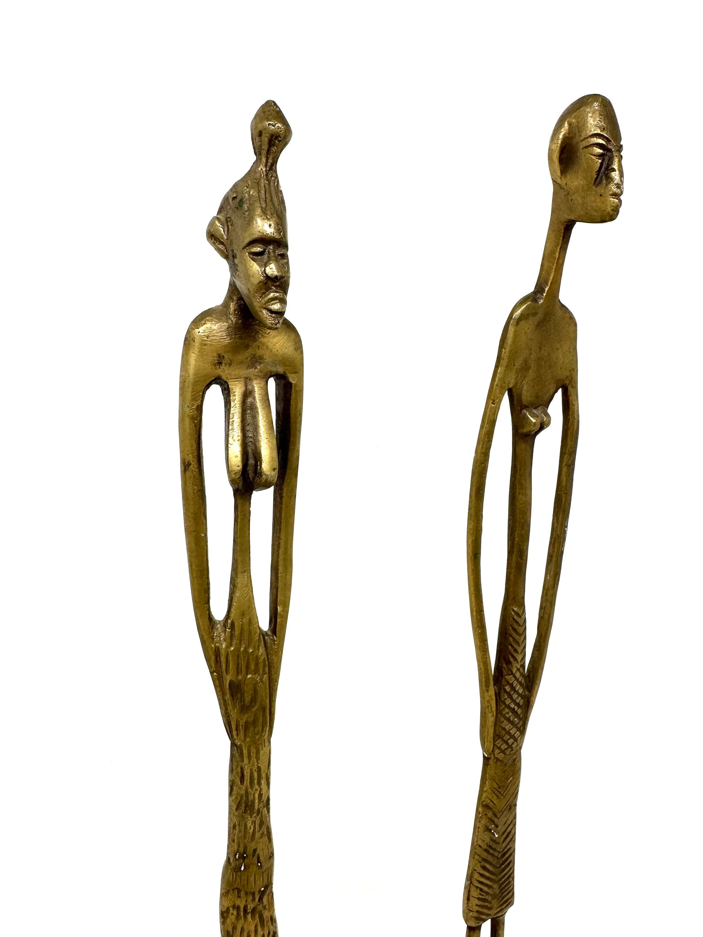 Vintage Brass African Figures - Etsy