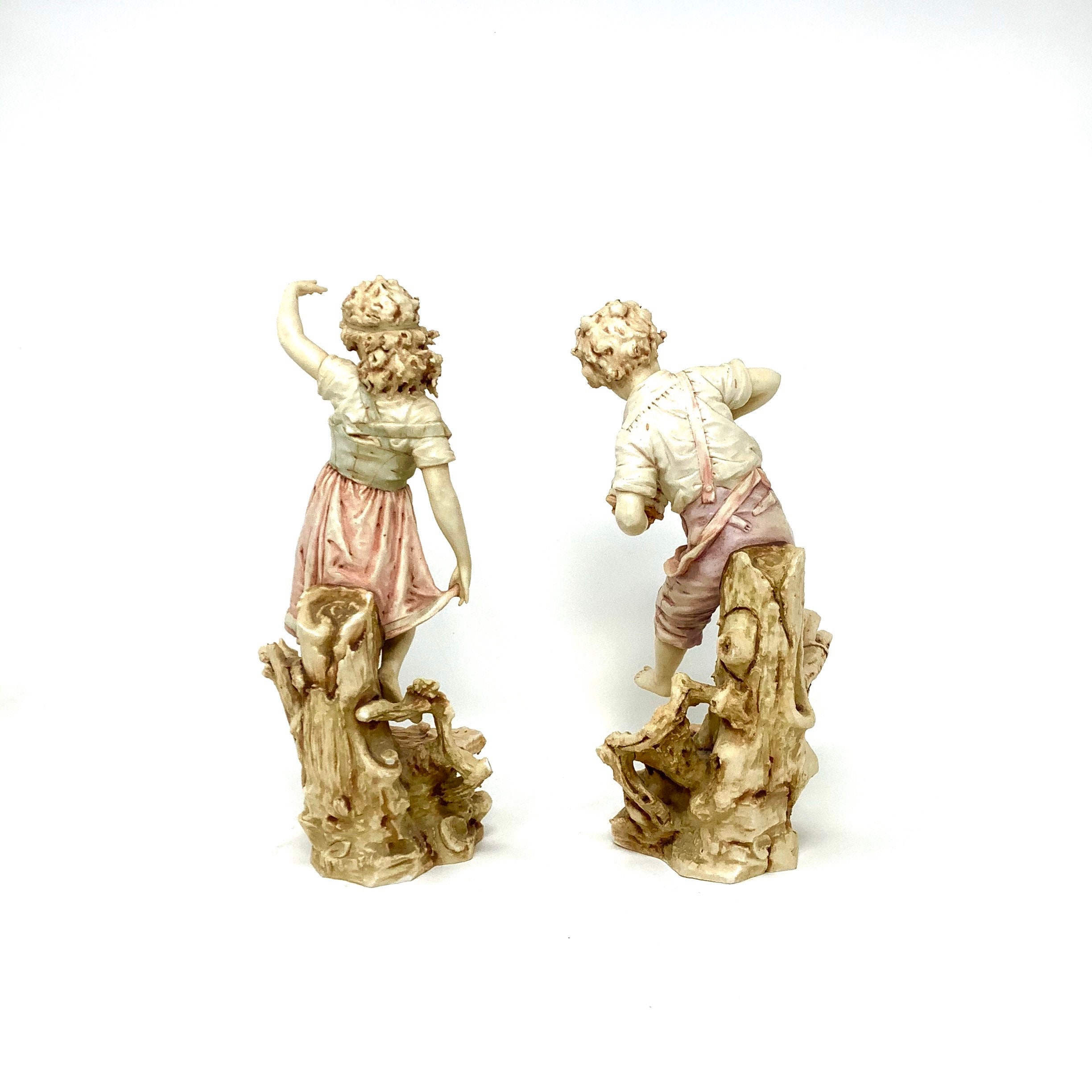 Rstk Turn Teplitz Bohemia Antique Porcelain Figures Set of 2 Made in ...