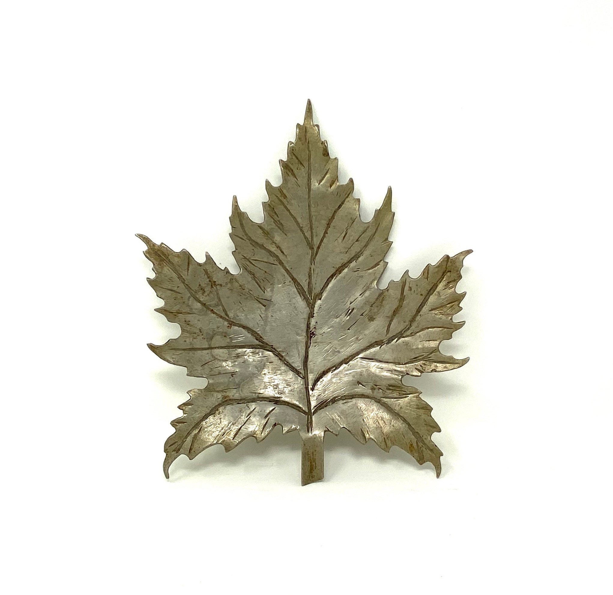 Vintage Silver Plated Maple Leaf Tray - Artist Signed - Etsy