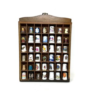 Vintage Thimble Collection - 42 Thimbles With Display - Etsy
