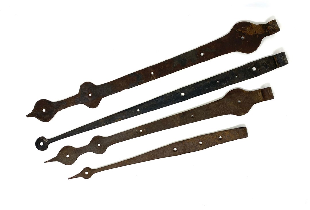 Antique Hand Forged Strap Hinges - Etsy