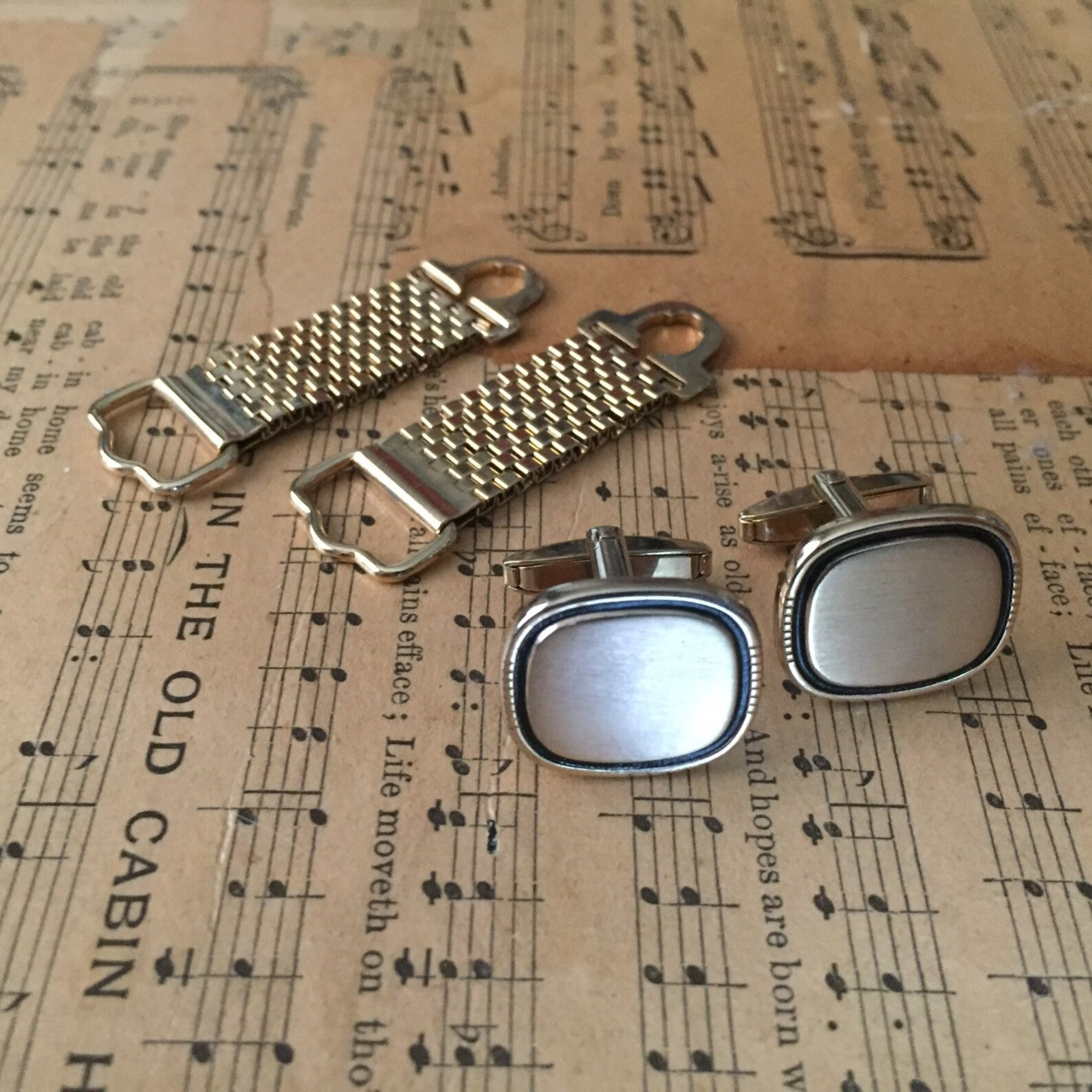 Vintage Gold Toned Wrap Cufflinks - Sarah Coventry 1960's - Etsy