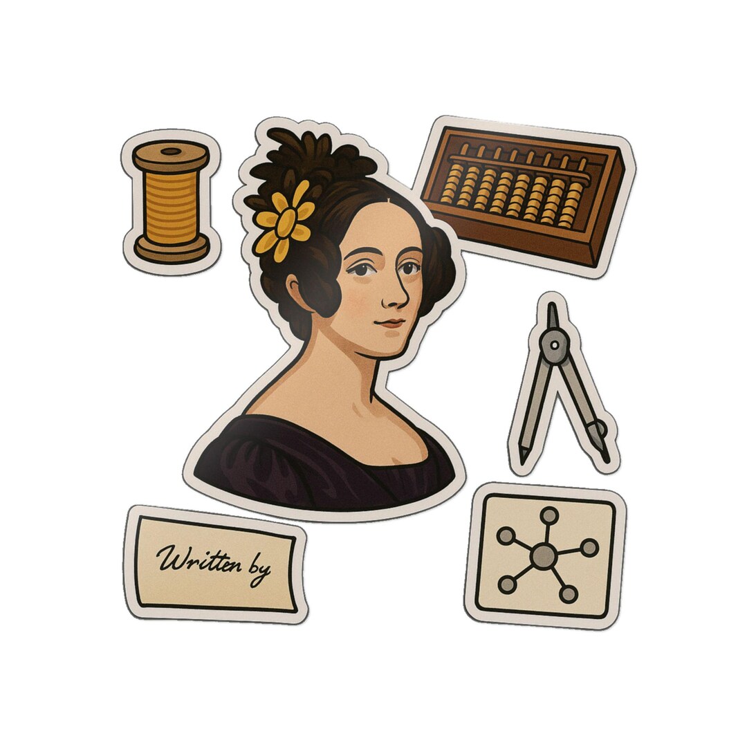 Ada Lovelace Historic Women Series Vintage-inspired Die-cut Stickers ...