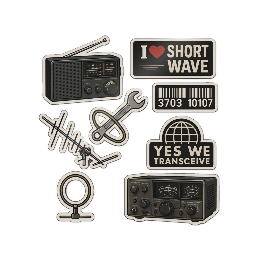 Retro Radio Die-cut Sticker Set | Vintage Audio Decor | Gift for Music ...