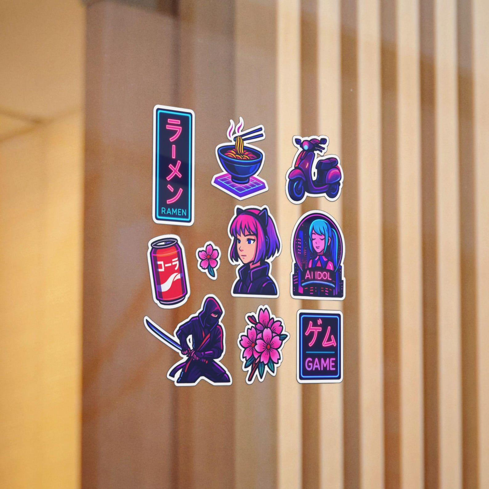 Vibrant Anime Die-cut Sticker Set | Japanese Culture & Gaming Vinyl ...