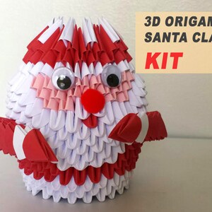 3d Origami Santa Claus KIT - Etsy