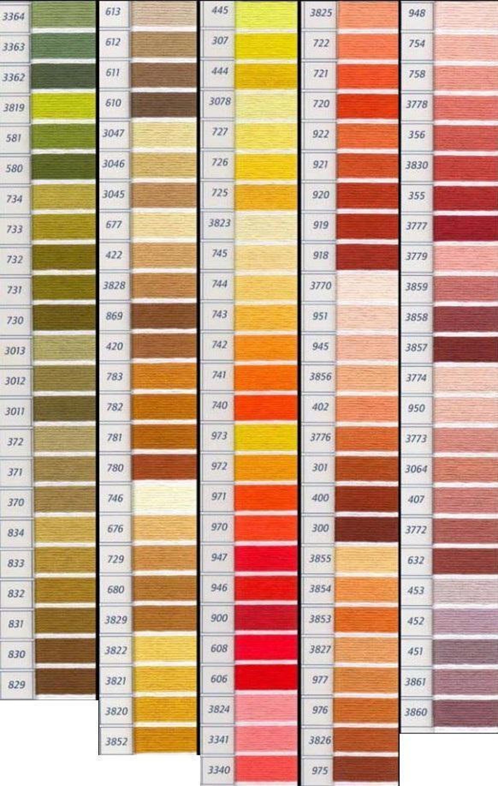 447 Colors DMC, Round Diamond Painting Drills, Replacement Beads, 3765 ...