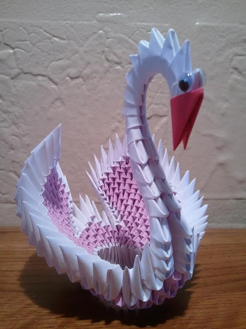 Cisne de origami 3D medio | Etsy