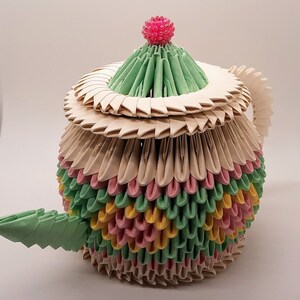 3D Origami Teapot - Etsy