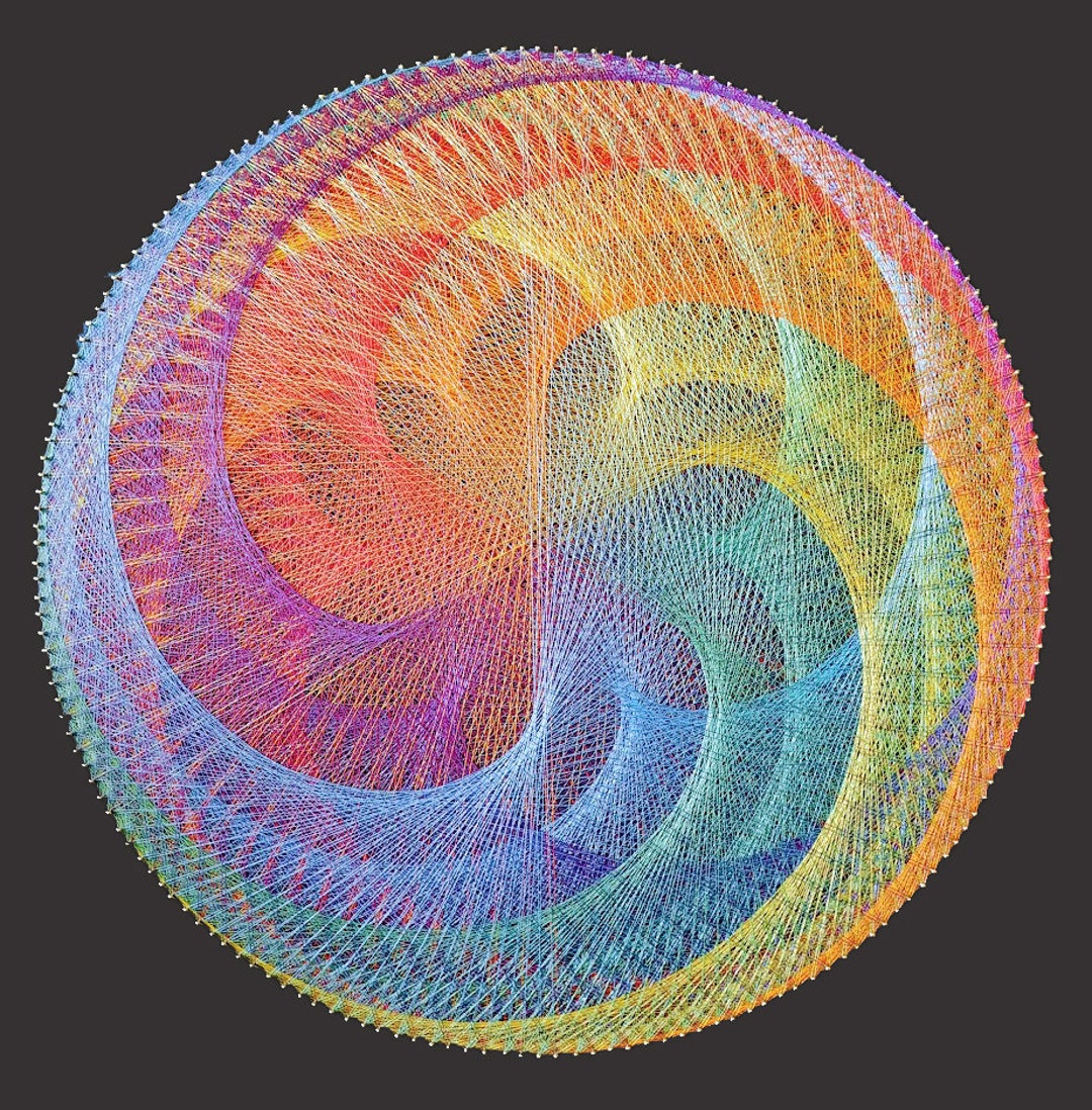 String Art Cardioid Multicolor 1.5 Wall Decor Framed - Etsy
