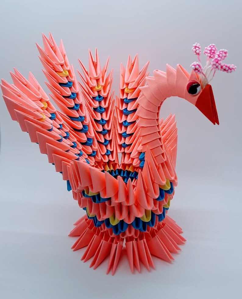 3d Origami Small Peacock - Etsy