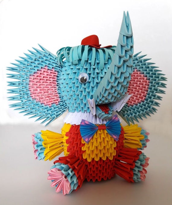 3d Origami Elephant - Etsy