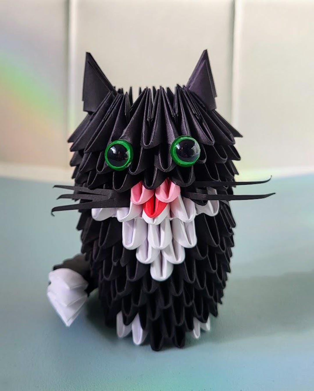 3d Origami Cat - Etsy