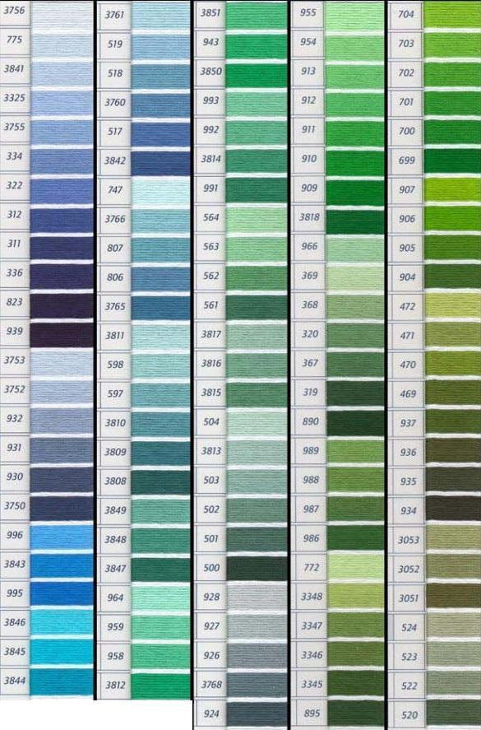 447 Colors DMC, Round Diamond Painting Drills, Replacement Beads, 3765 ...