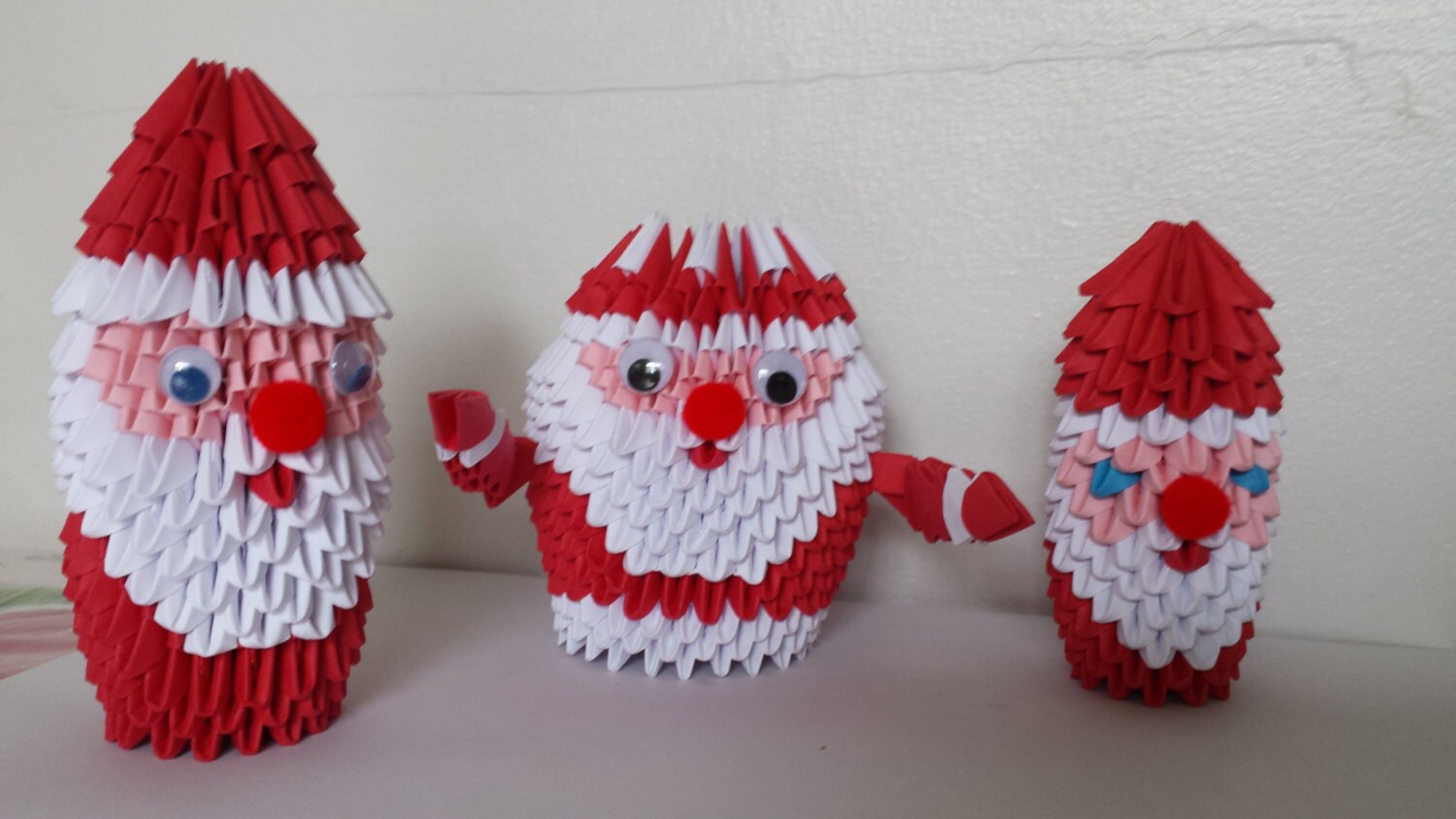 3D Origami Santa Claus (small) - Etsy