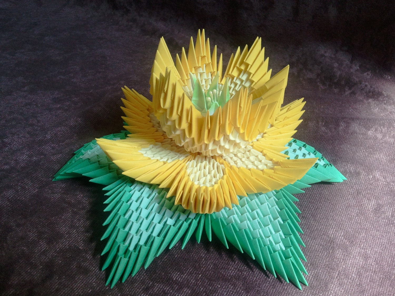 3d origami Lotus | Etsy
