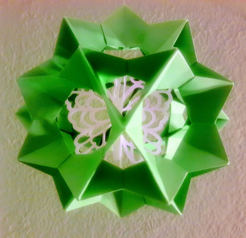 3d Origami Electra Kusudama With Butterfly - Etsy