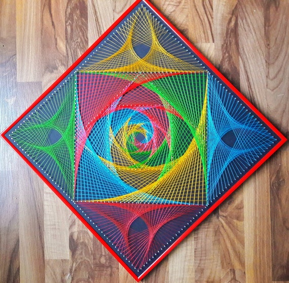 Sacred Geometry String Art Magic Eye 2 framed | Etsy